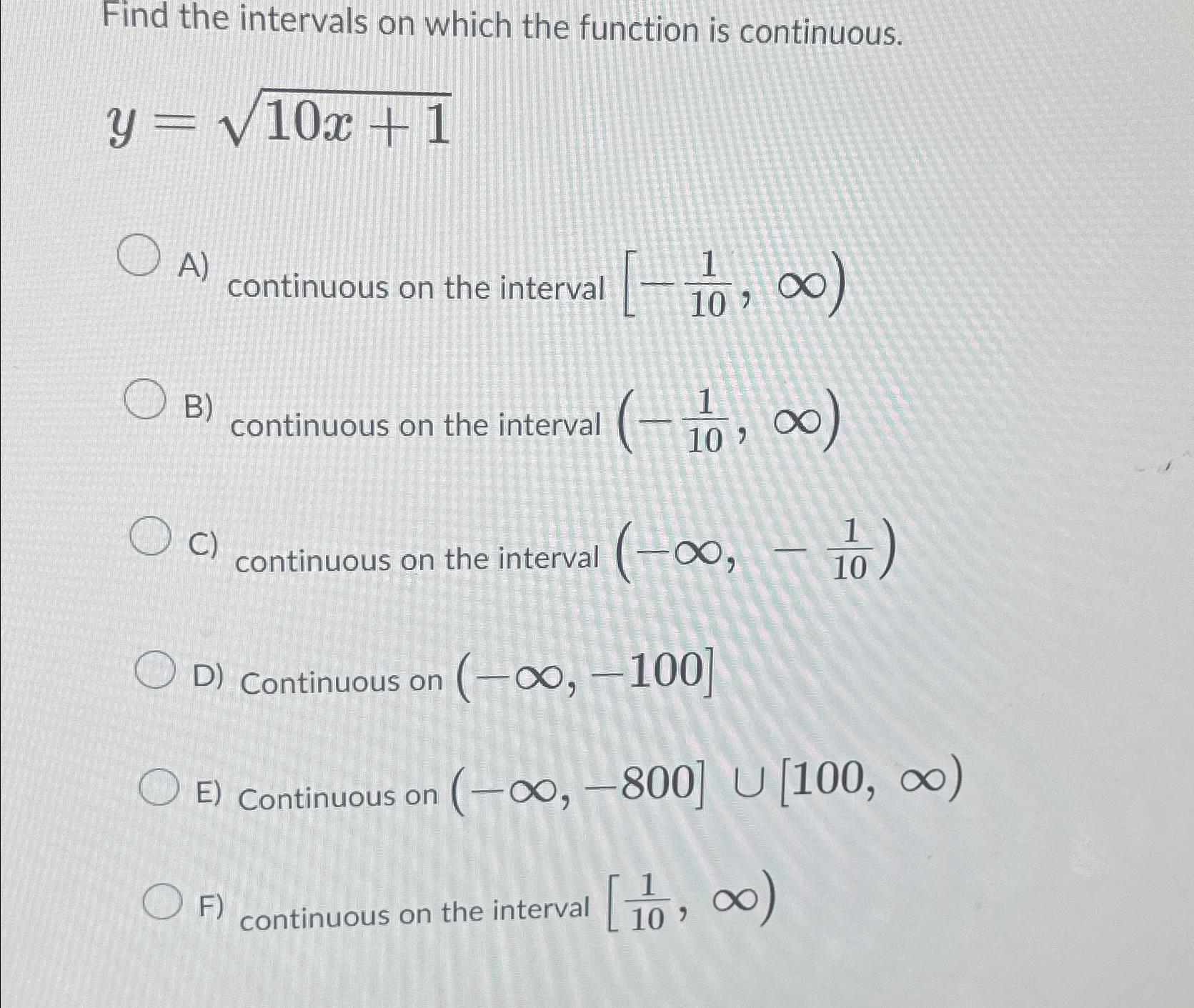 Solved Find the intervals on which the function is | Chegg.com
