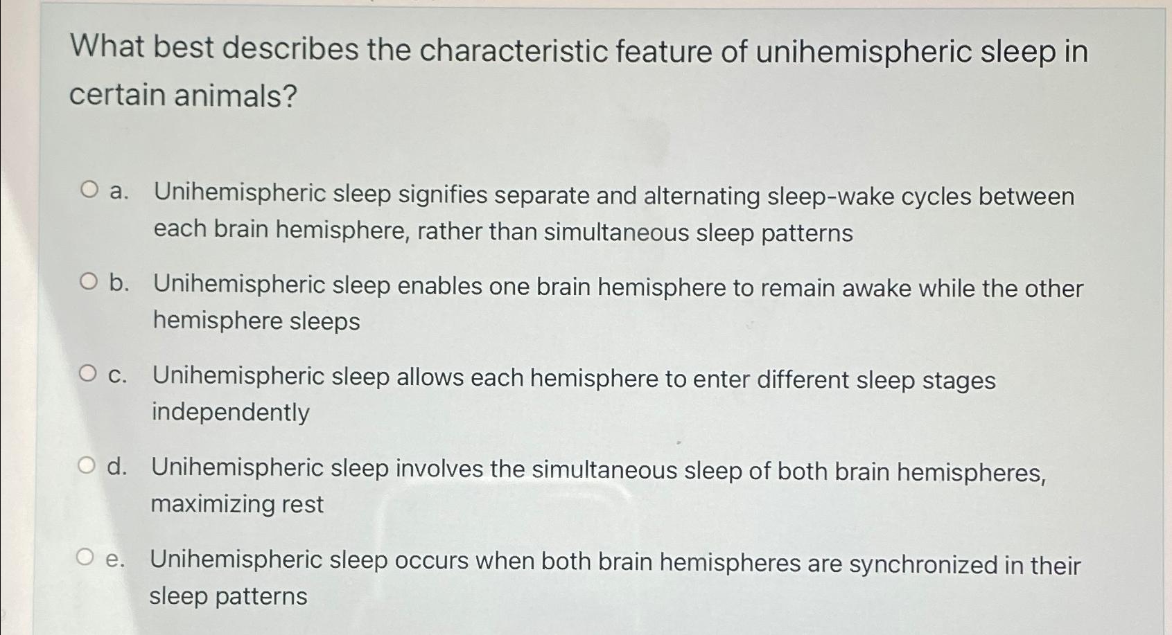 Solved What best describes the characteristic feature of | Chegg.com
