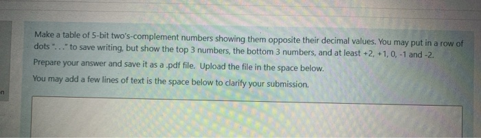 Solved Make a table of 5-bit two's-complement numbers | Chegg.com