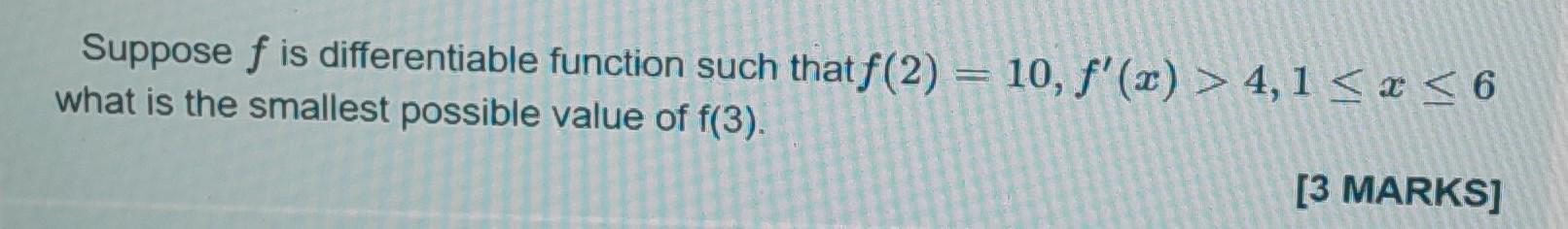 Solved Suppose f is differentiable function such that | Chegg.com