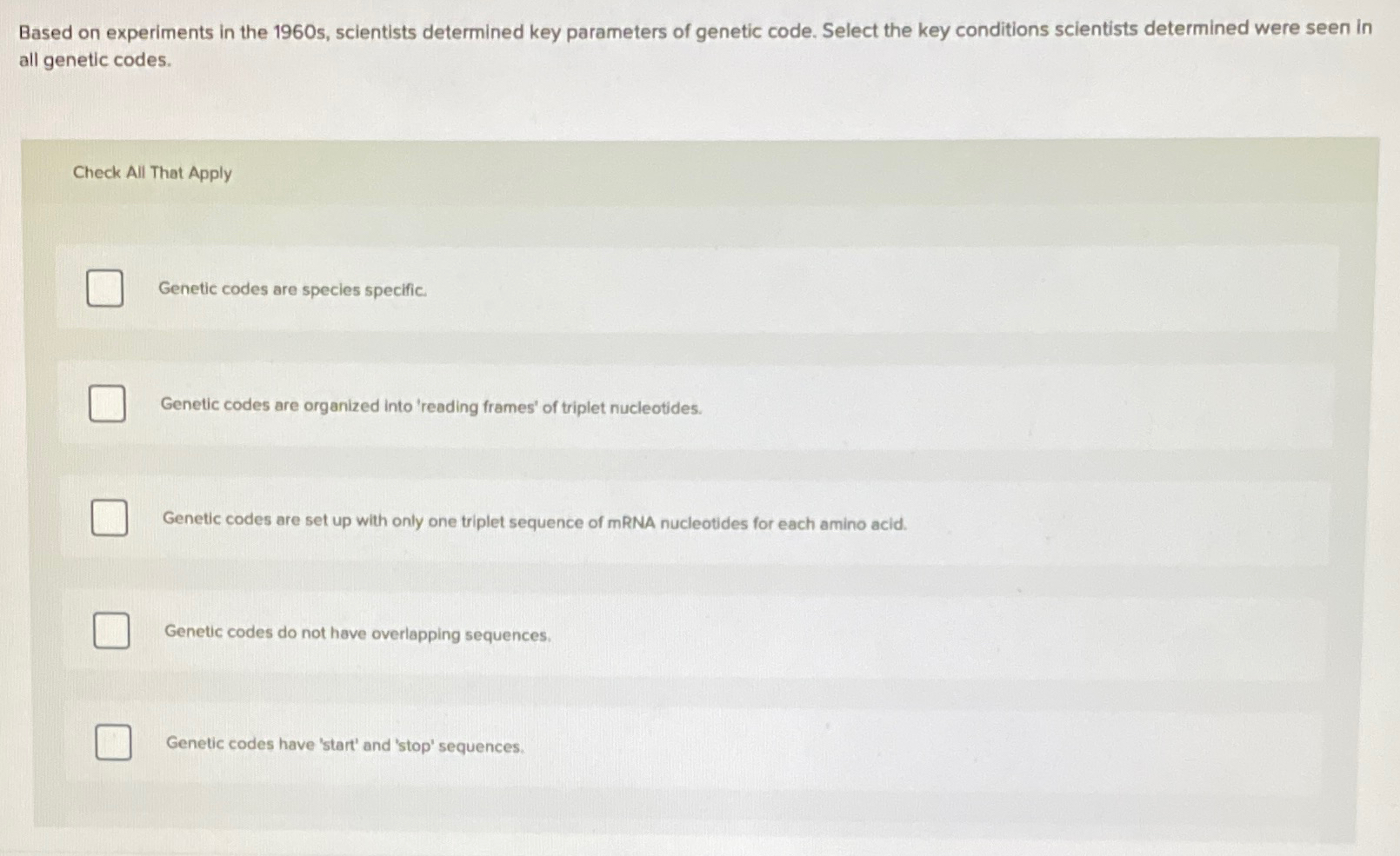 Solved Based on experiments in the 1960 ﻿s, ﻿scientists | Chegg.com