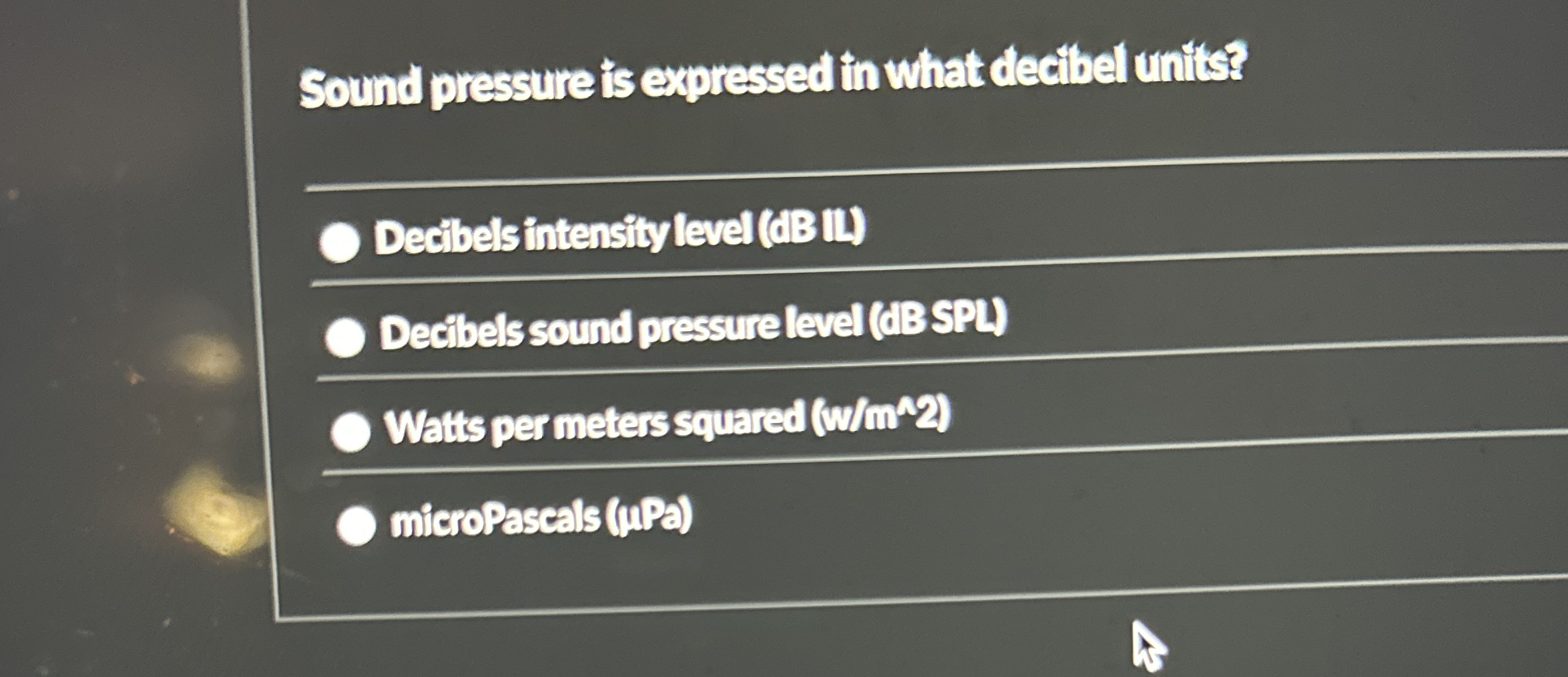 Solved Sound pressure is expressed in what decibel units?q, | Chegg.com