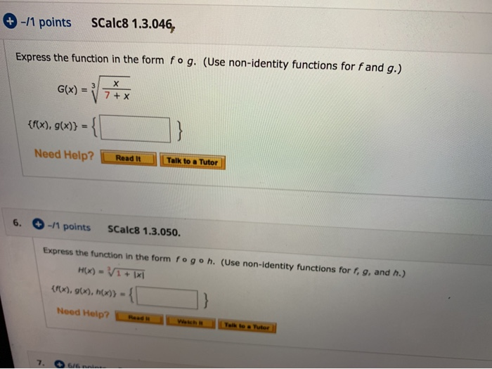 Solved +-11 points Scalc8 1.3.046, Express the function in | Chegg.com