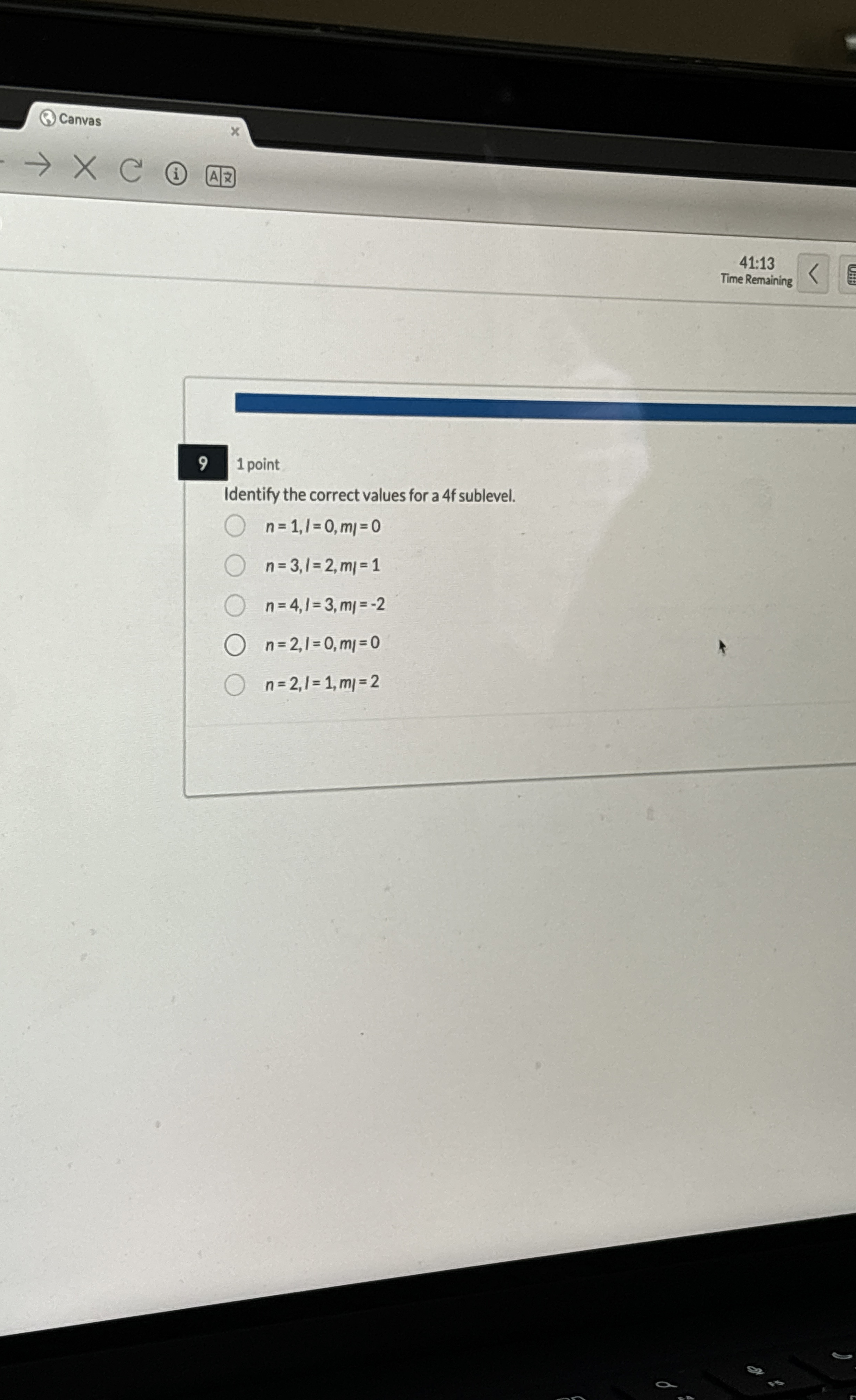 Solved 91 ﻿pointIdentify the correct values for a 4f | Chegg.com