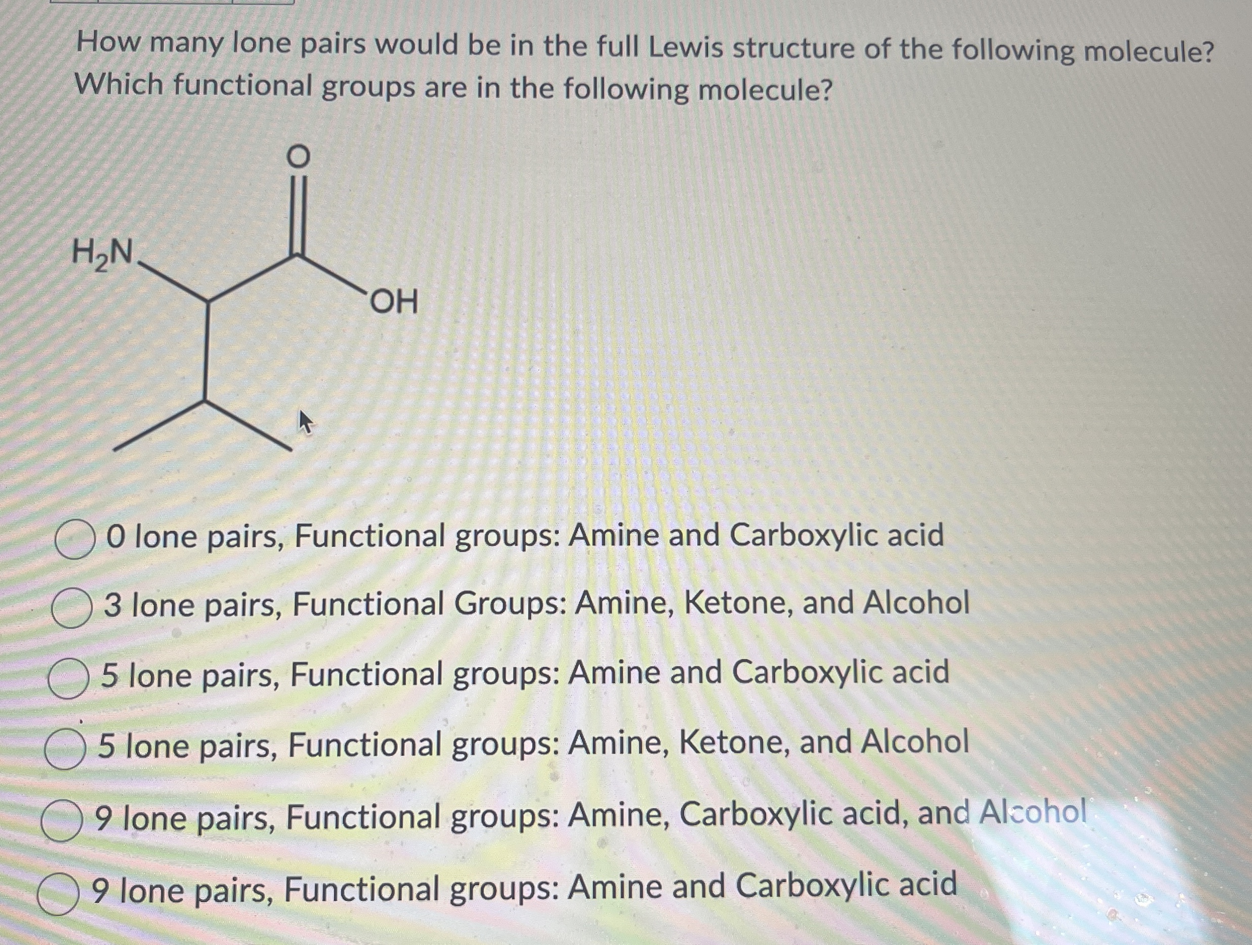 Solved How many lone pairs would be in the full Lewis | Chegg.com