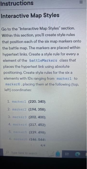 Solved Interactive Map Styles Go to the "Interactive Map | Chegg.com