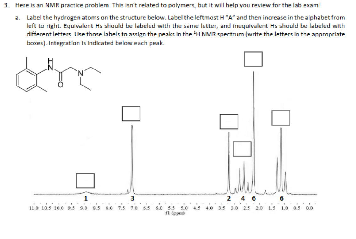 Solved 3. ﻿Here is an NMR practice problem. This isn’t | Chegg.com