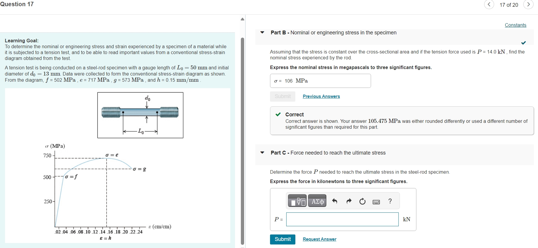 Solved please do part C, ﻿A and B are correct ﻿ Learning | Chegg.com