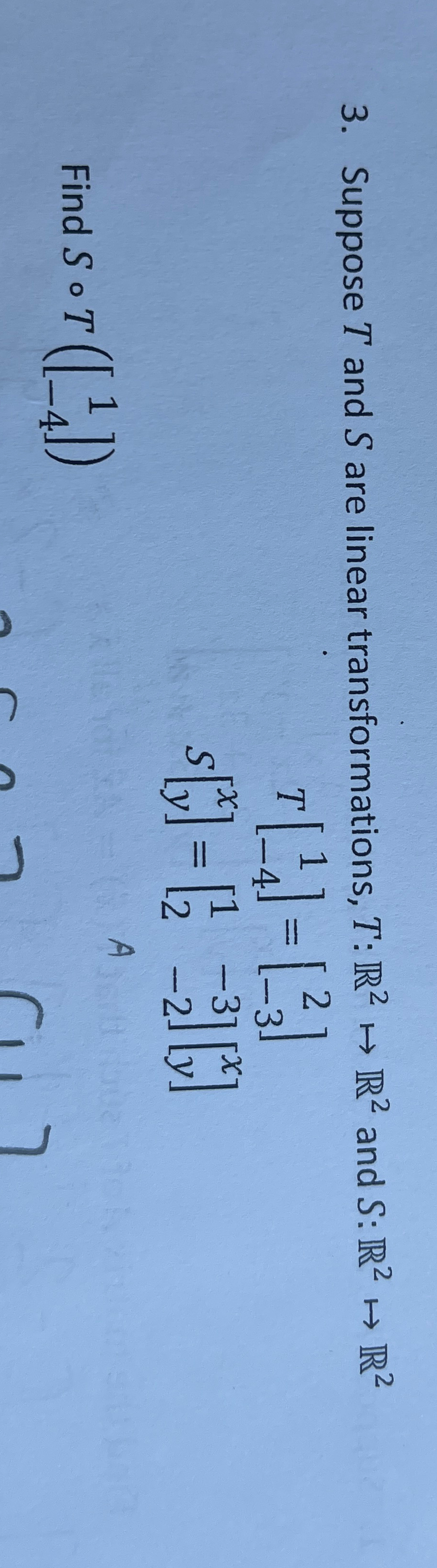 Solved Suppose T ﻿and S ﻿are linear transformations, | Chegg.com