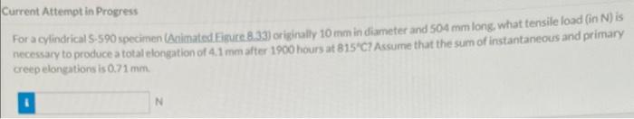 Solved Current Attempt in Progress For a cylindrical 5.590 | Chegg.com