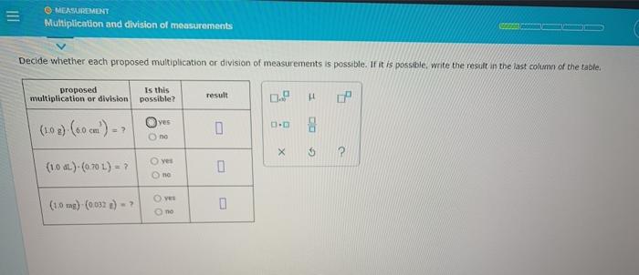 Solved MEASUREMENT Multiplication and division of | Chegg.com