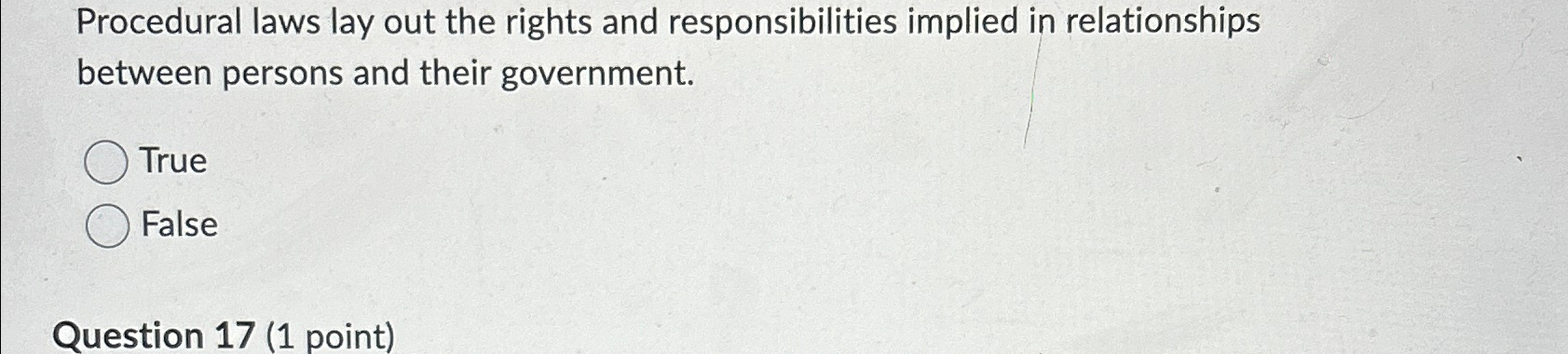 Solved Procedural laws lay out the rights and | Chegg.com