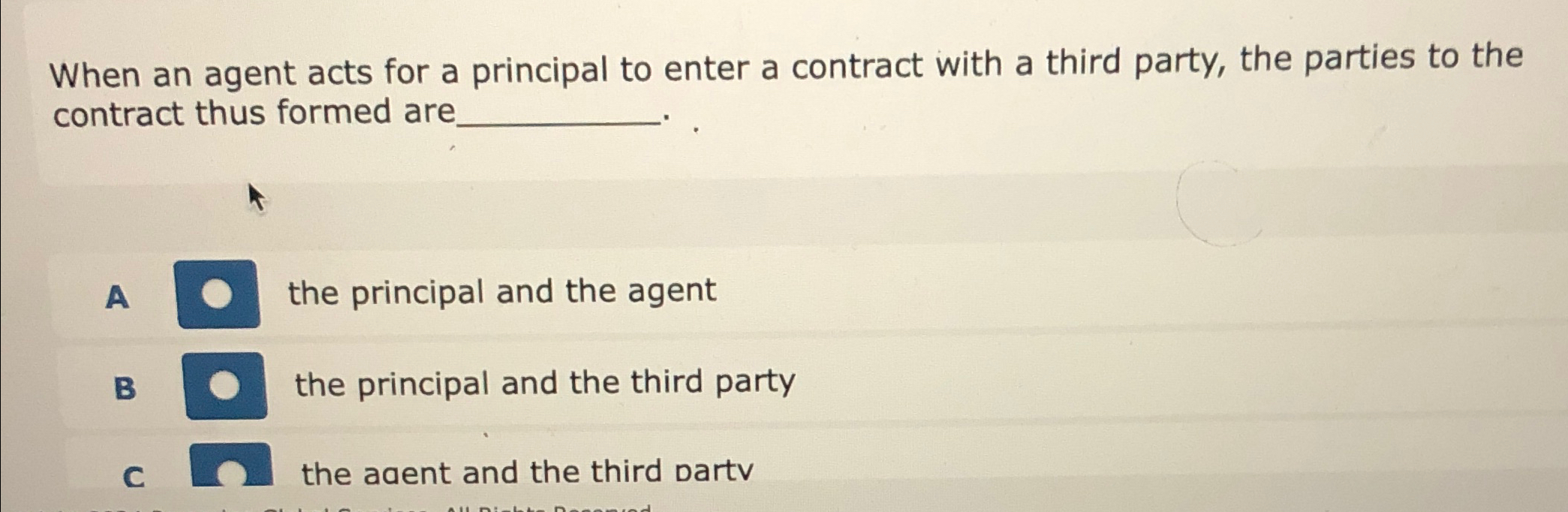 Solved When an agent acts for a principal to enter a | Chegg.com