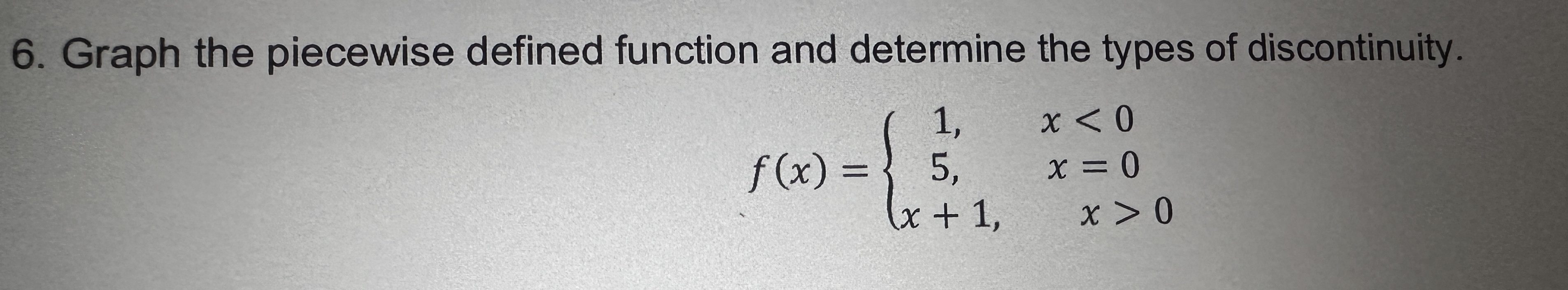 Graph the piecewise defined function and determine | Chegg.com