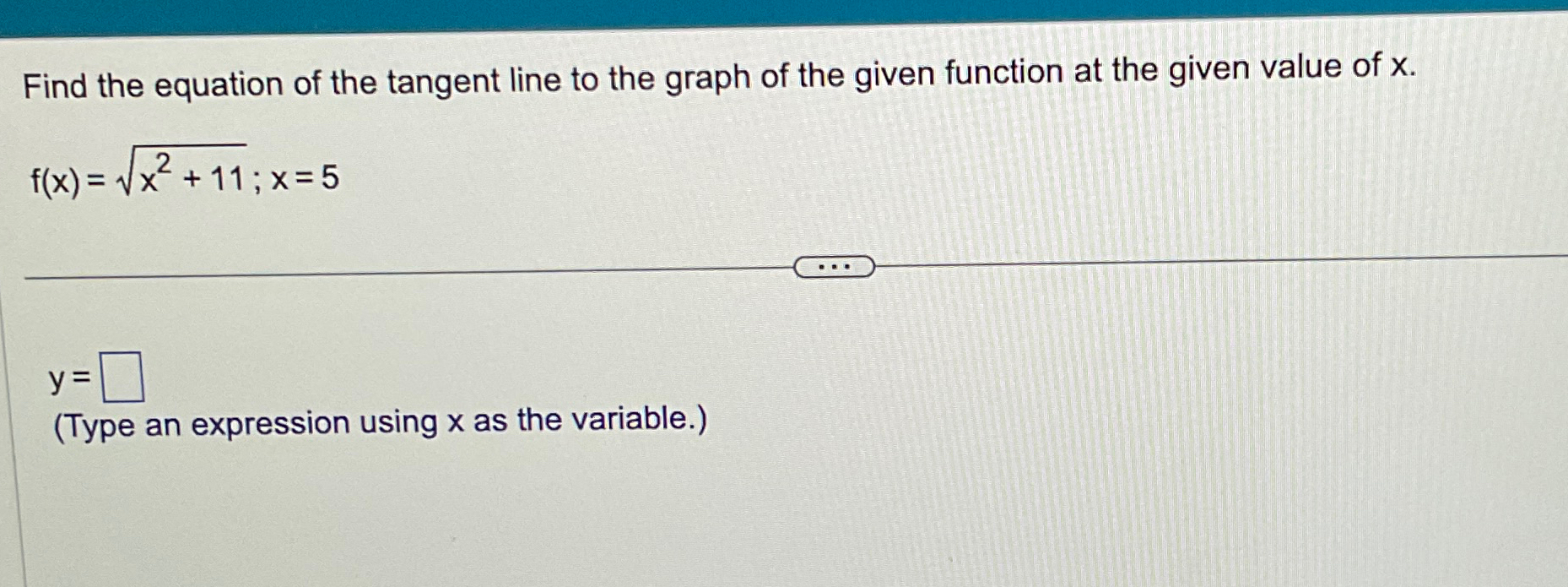 Solved Find the equation of the tangent line to the graph of | Chegg.com