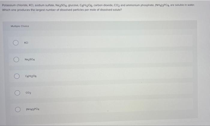 Solved Potassium chloride, KC, sodium sulfato. Na2S04. | Chegg.com