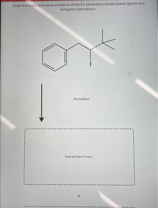 Solved Draw the major and minor products of the E2 | Chegg.com