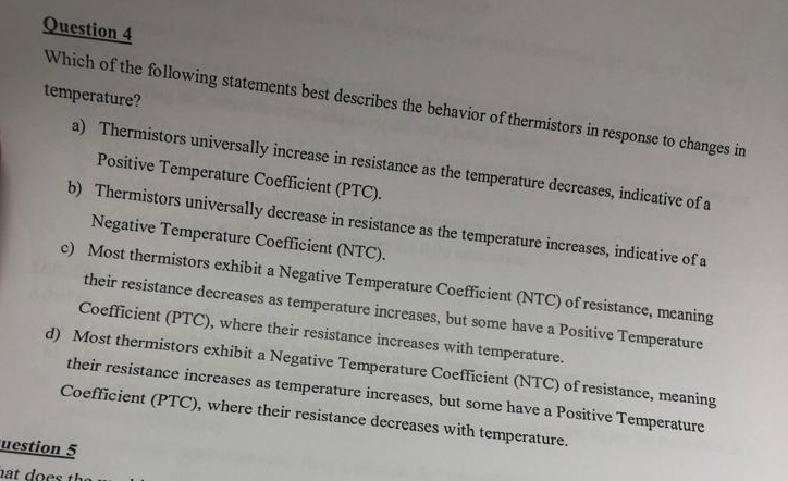 Solved Question 4Which of the following statements best | Chegg.com