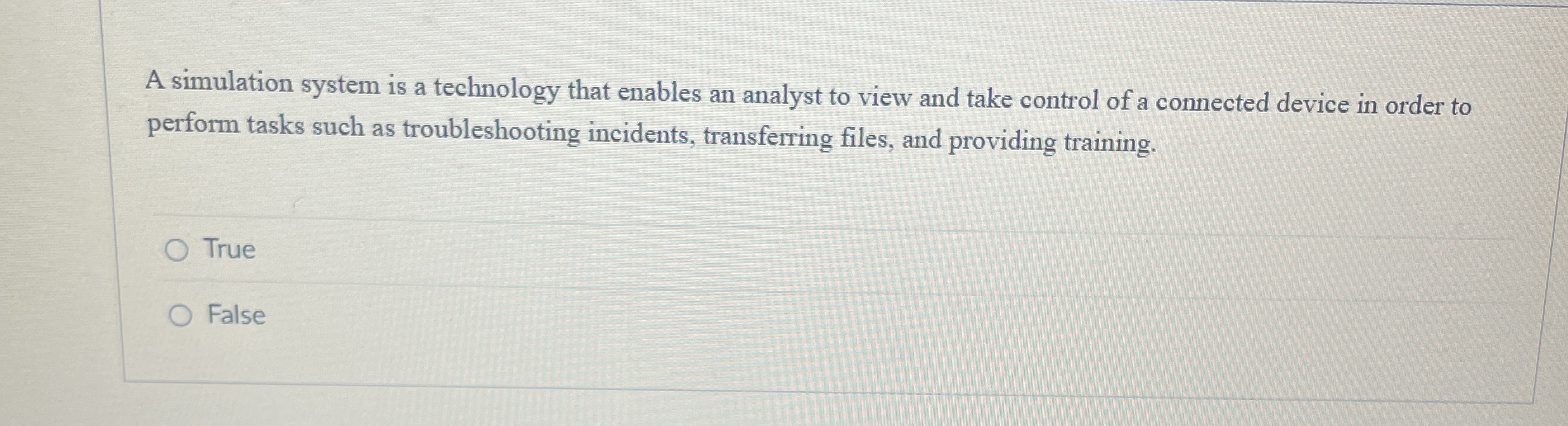 Solved A simulation system is a technology that enables an | Chegg.com