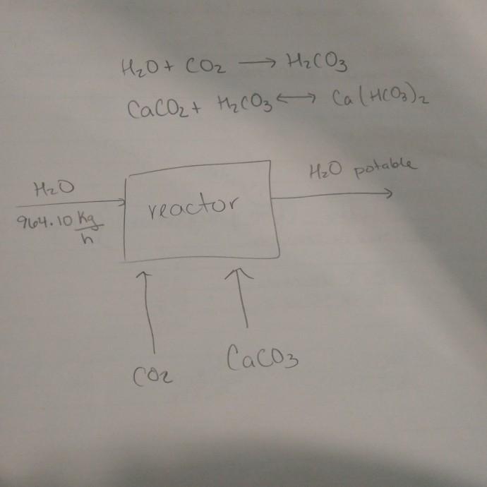 Solved H₂O + CO2 H₂CO₃ CaCO₂+ H₂CO₃ Ca(HCO3)2 H₂O potable | Chegg.com