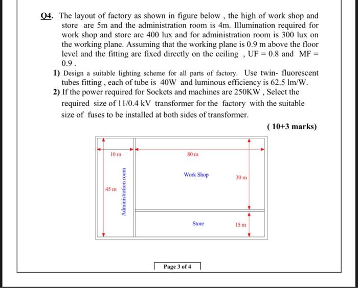 04. The layout of factory as shown in figure below, | Chegg.com