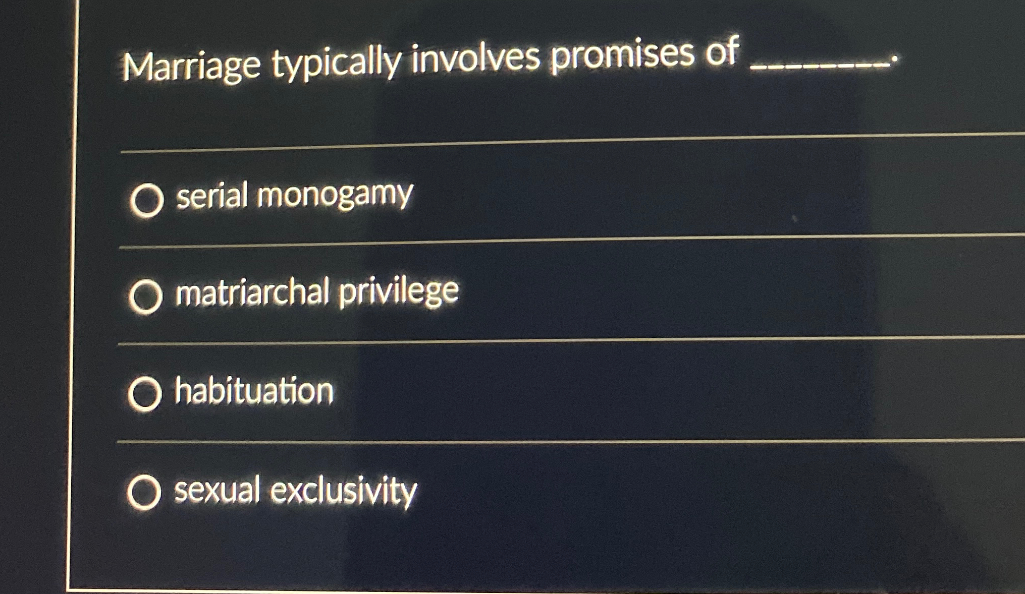 Solved Marriage typically involves promises of q,serial | Chegg.com