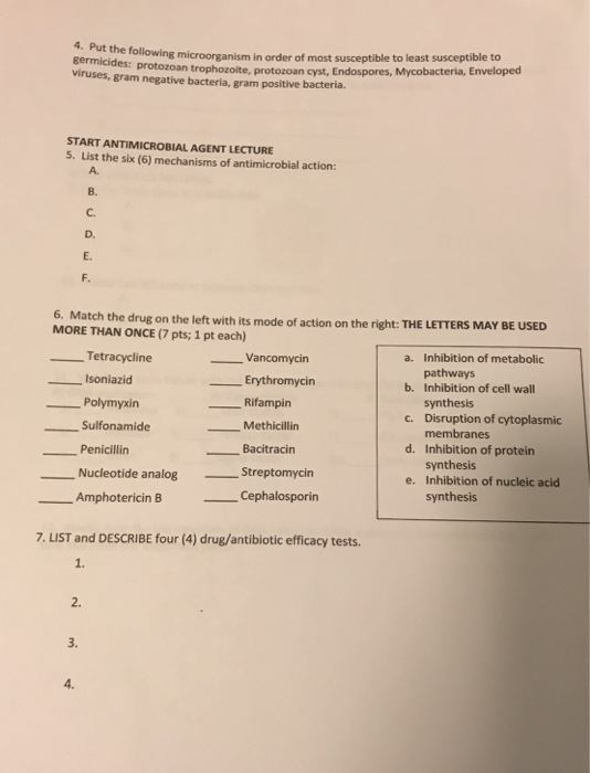 Solved START MICROBIAL GROWTH MATERIAL 1. Based on the | Chegg.com