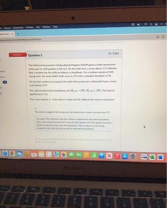 Solved The National Assossment of Educatiocal Progress | Chegg.com