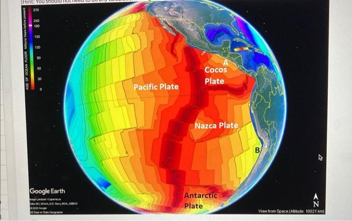 Solved Between which two plates is the rate of spreading the | Chegg.com
