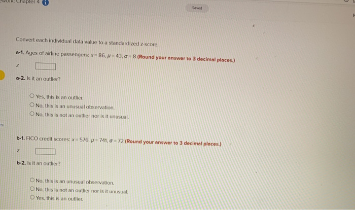 Solved WIR: Chapter 4 Convert each individual data value to | Chegg.com