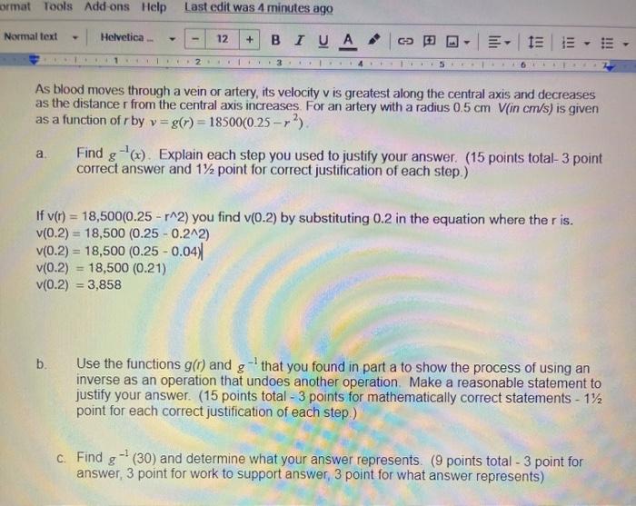 Solved ormat Tools Add-ons Help Last edit was 4 minutes ago | Chegg.com