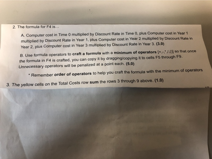 Solved Discount Rate Present Value Costs Computer Software | Chegg.com