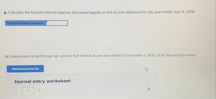 Solved Bond Issue B Adjusted for rounding 2. Bond Issue \\( | Chegg.com