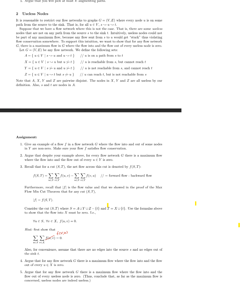 Solved 2 ﻿Useless NodesIt is reasonable to restrict our flow | Chegg.com