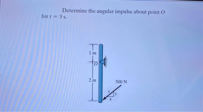 Solved Determine the angular impulse about point O for t=3 | Chegg.com