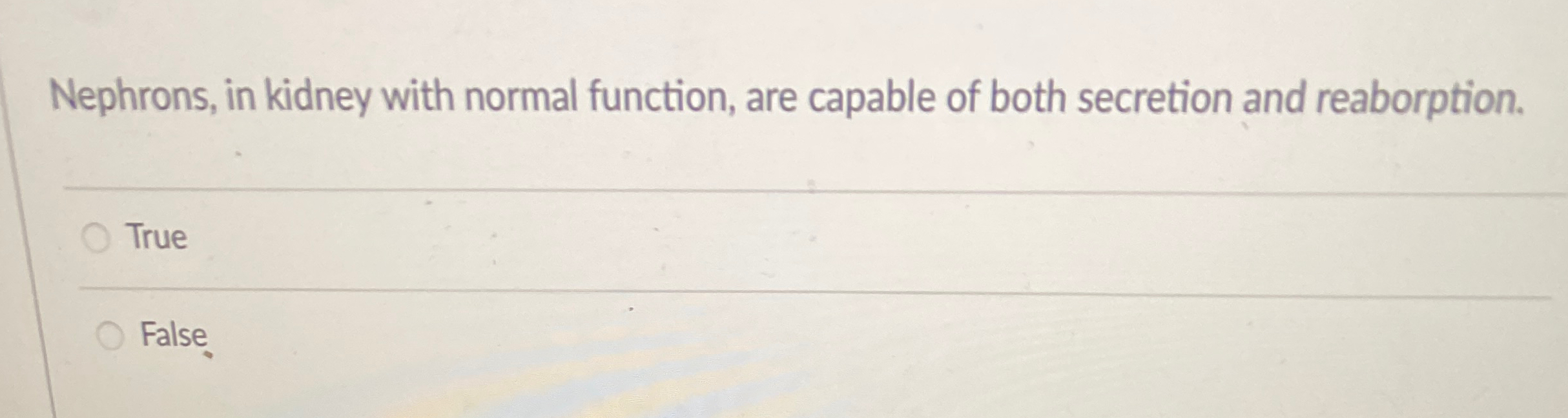 Solved Nephrons, in kidney with normal function, are capable | Chegg.com