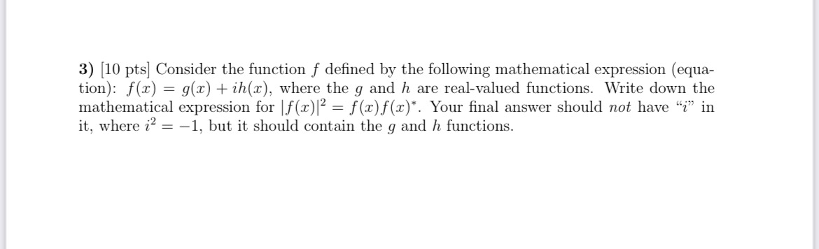 Solved 10pts ﻿Consider the function f ﻿defined by the | Chegg.com