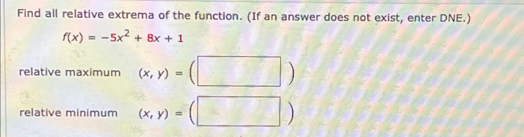 Solved Find all relative extrema of the function. (If an | Chegg.com