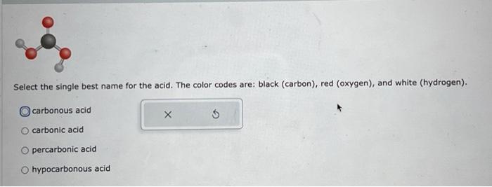 Solved Select the single best name for the acid. The color | Chegg.com