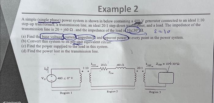 Solved A simple (single phase) power system is shown in | Chegg.com