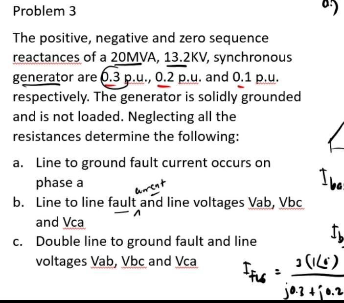 Solved Problem 3 The positive, negative and zero sequence | Chegg.com