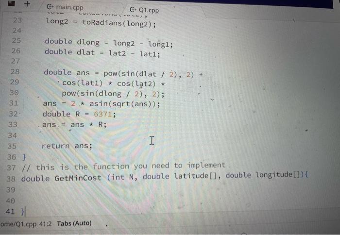 Solved Using c++ and graphs but not vectors I need an | Chegg.com