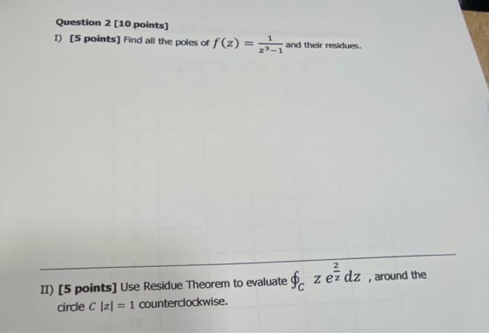 Solved Question 2 [10 points] I) [S points] Find all the | Chegg.com
