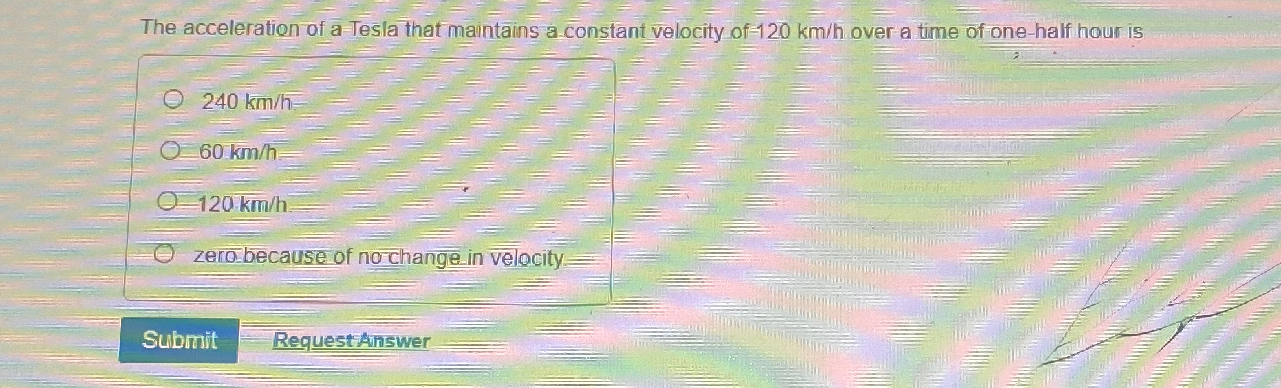 Solved The acceleration of a Tesla that maintains a constant | Chegg.com