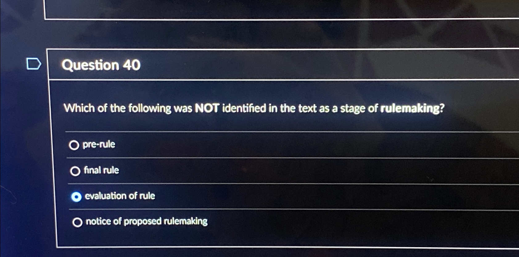 Solved Question 40Which of the following was NOT identified | Chegg.com