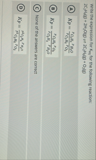 Solved Write the expression for Keq ﻿for the following | Chegg.com