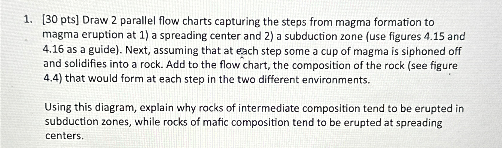 Solved [30 ﻿pts] ﻿Draw 2 ﻿parallel flow charts capturing the | Chegg.com