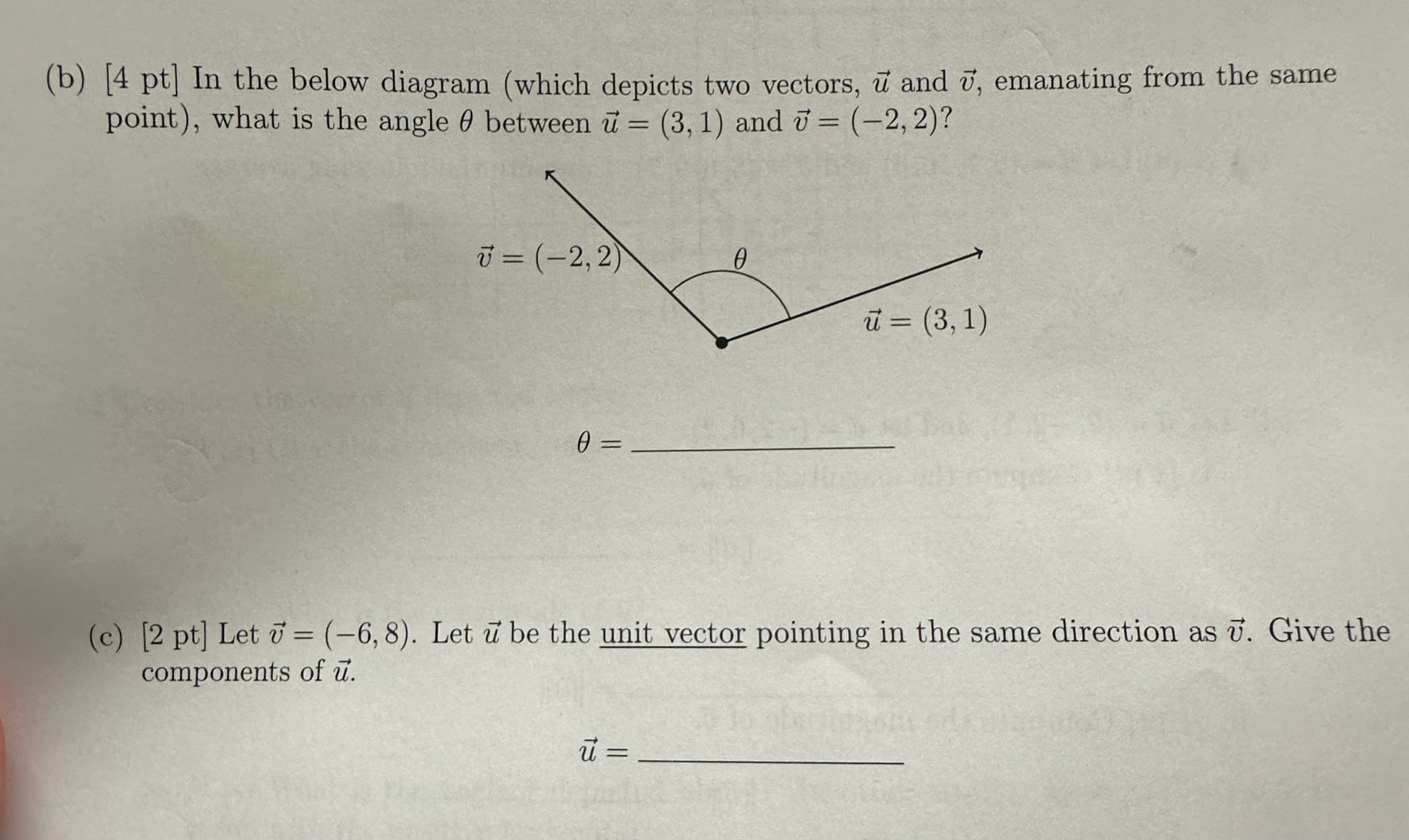 Solved (b) [4 ﻿pt] ﻿In the below diagram (which depicts two | Chegg.com