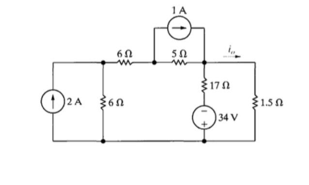 Solved Find the current i0 in the following circuit: | Chegg.com
