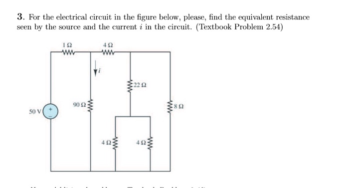 Solved 3. For the electrical circuit in the figure below, | Chegg.com